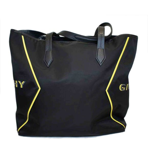 Givenchy | Bags | Givenchy Nylon Logo Tote Black Yellow | Poshmark